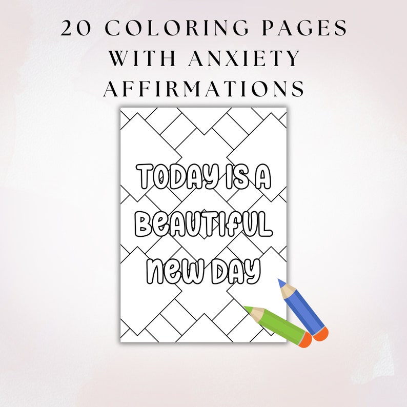20 Printable Anxiety Relief Coloring Pages, Anxiety Coping Coloring ...