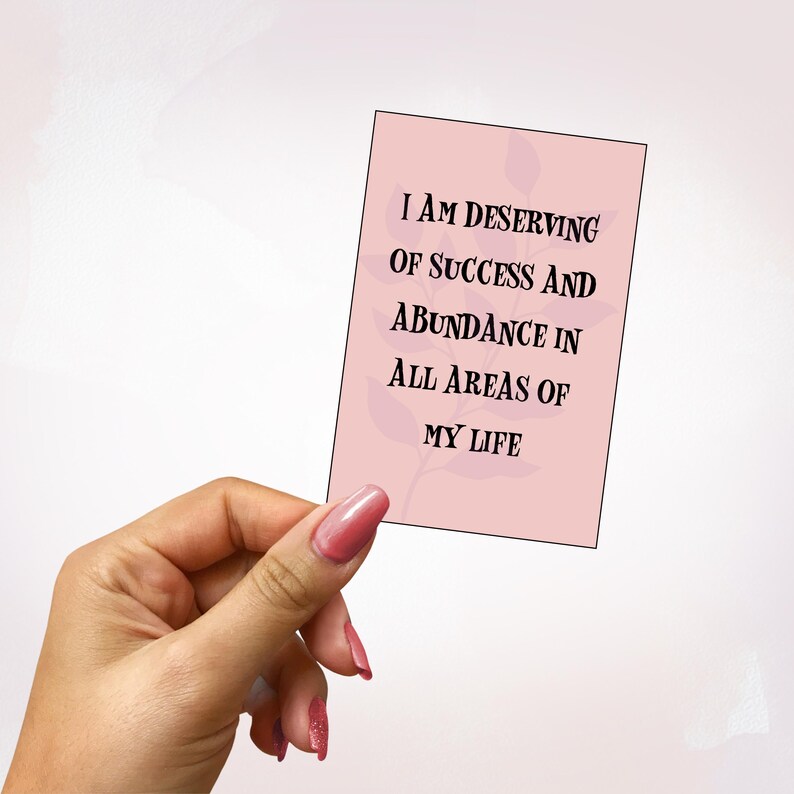 Printable Daily Affirmations, Digital Motivational Cards for Self ...