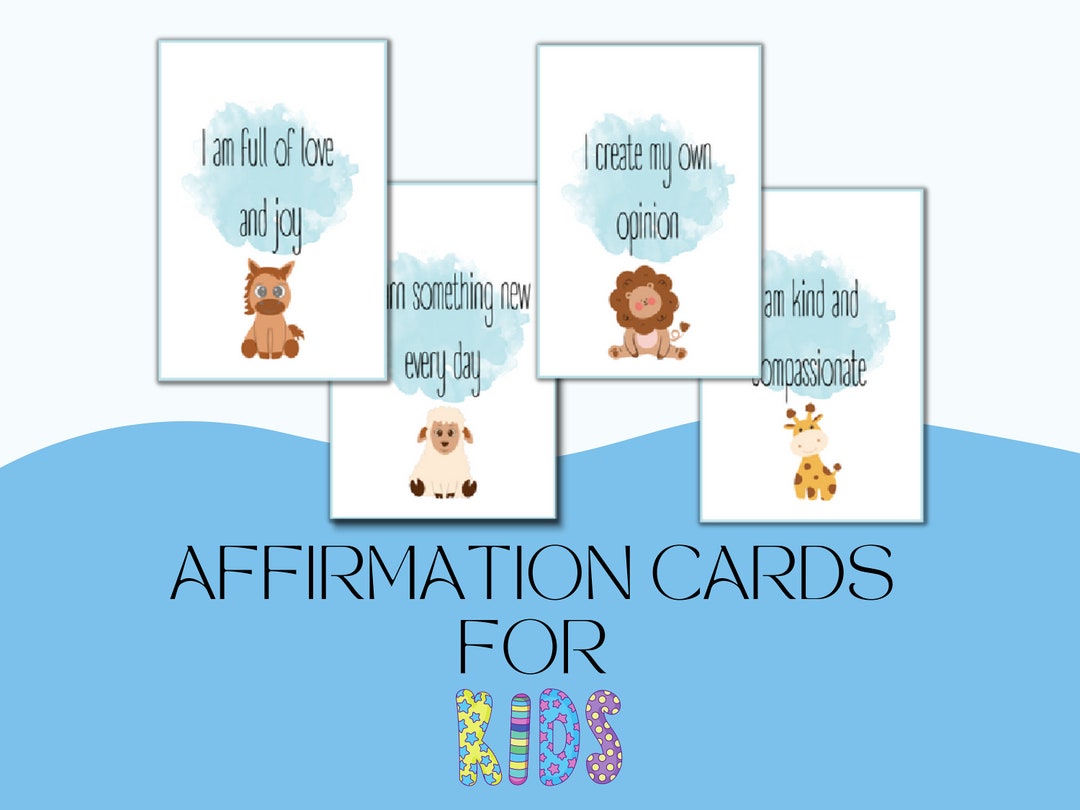 63 Affirmation Cards for Kids Printable Self Esteem Cards for Children ...
