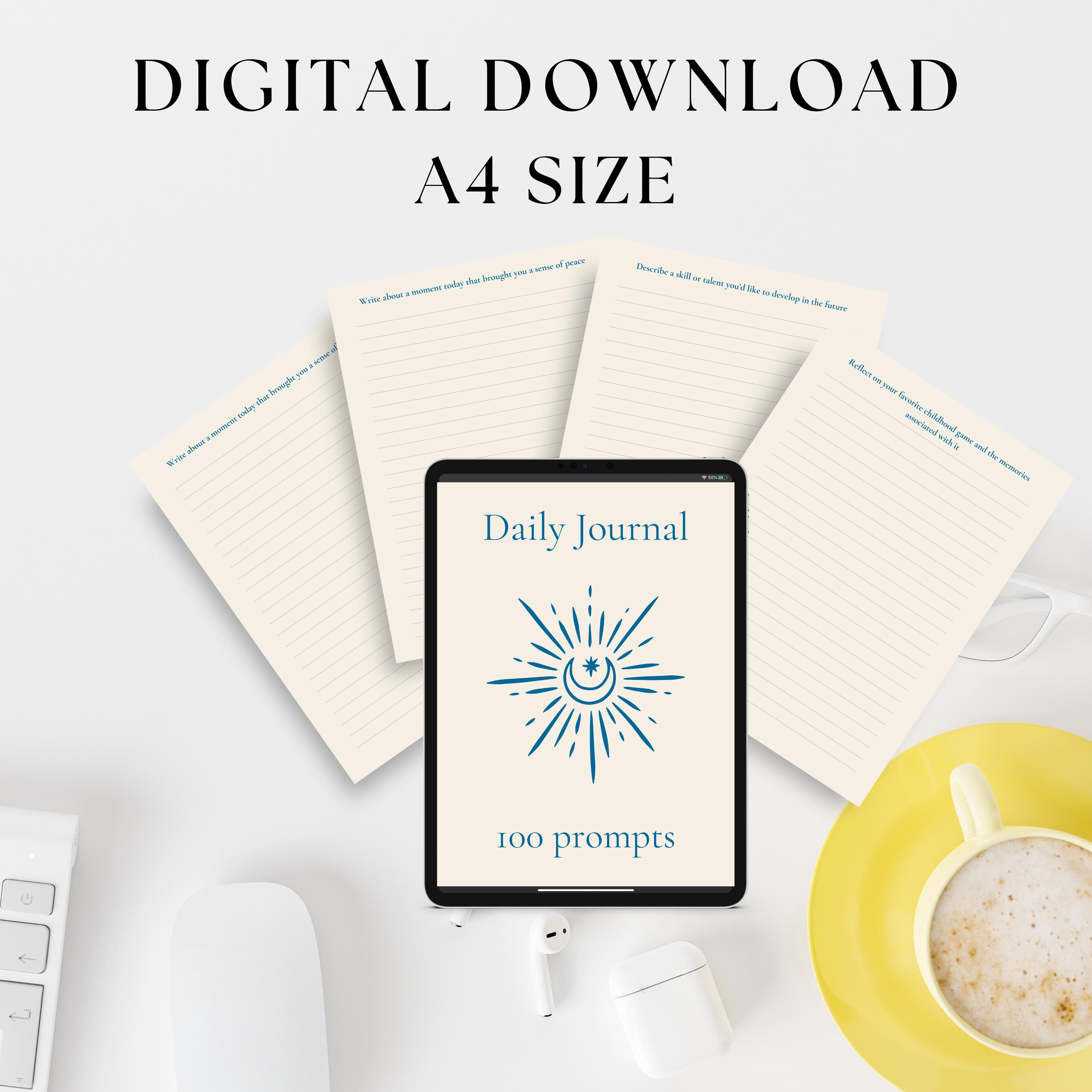 Daily Journaling Prompts Printable, Self Reflection Journal ...