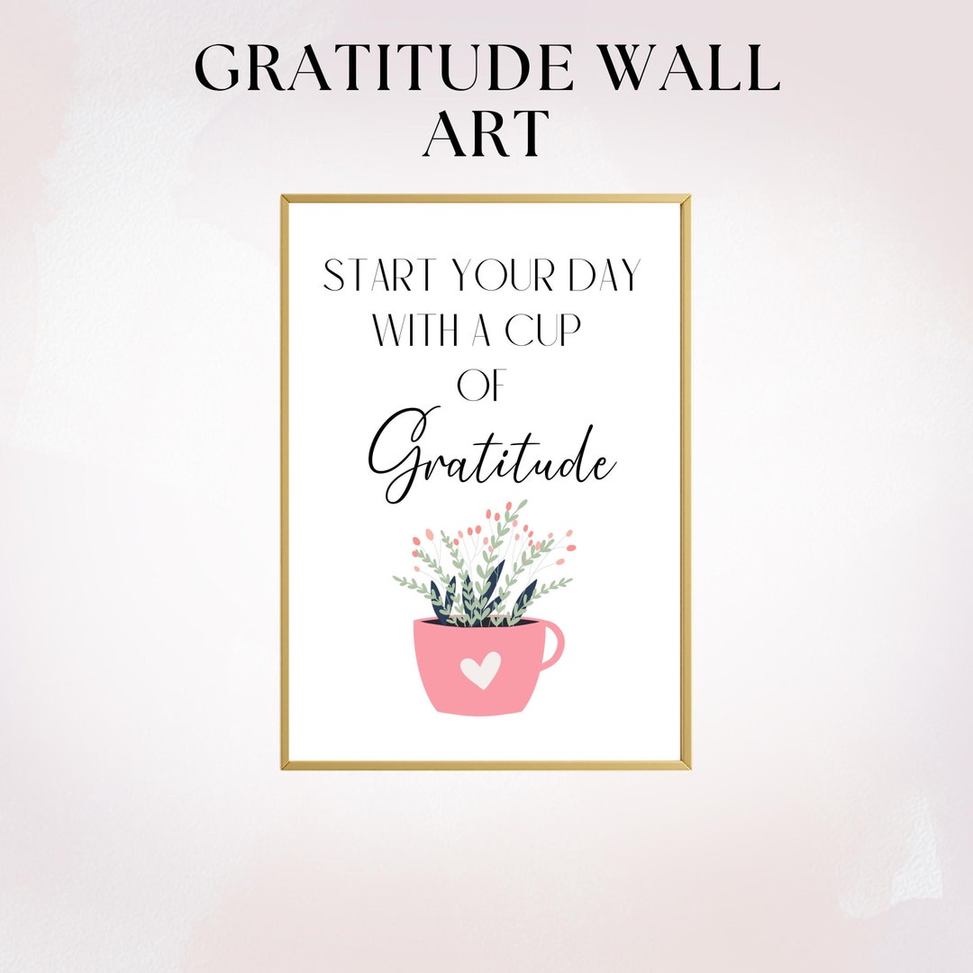 Gratitude Affirmation Poster Digital Download, Inspirational Self-care ...
