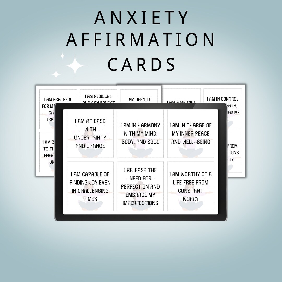 Anxiety Coping Cards Printable Mental Health Cards Printable Anxiety ...