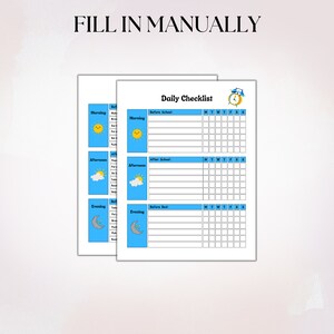 Back to School Daily Checklist Printable, Daily to Do Checklist for ...