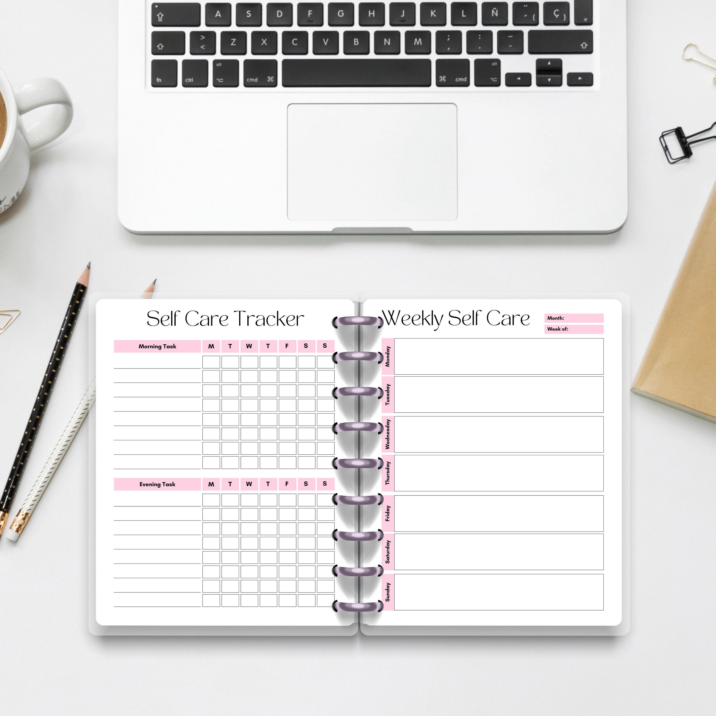 Self Care Planner Printable Self Care Journal Digital Selfcare Planner ...