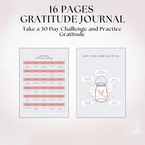 Printable 5 Minute Gratitude Journal, Daily Mindfulness and Self ...