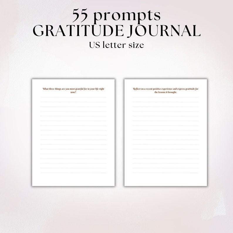Printable Daily Gratitude Prompts Journal, Digital Mindfulness Daily ...