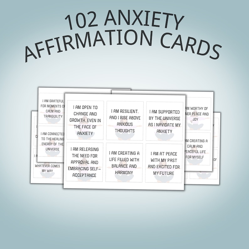 Anxiety Coping Cards Printable Mental Health Cards Printable Anxiety ...