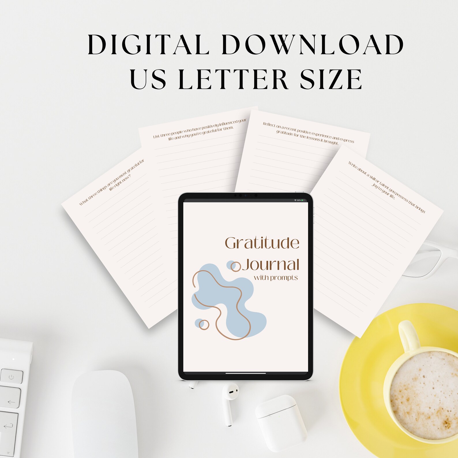 Anxiety Journal With Prompts Printable Gratitude Prompts Journal ...