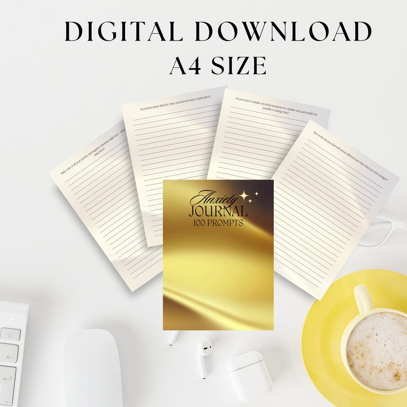 Anxiety Relief Prompts Journal Printable Mental Health Journaling ...