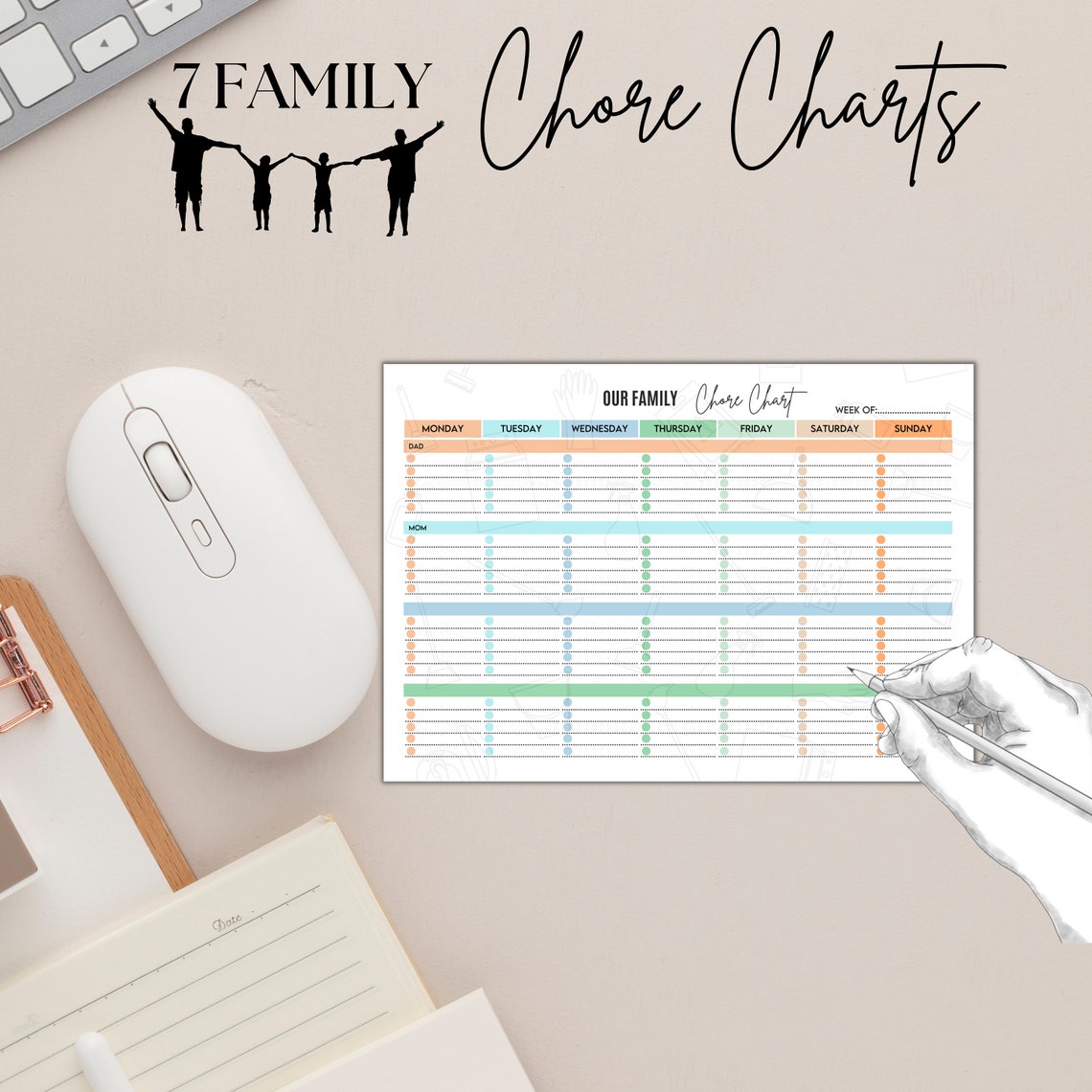 Family Cleaning Checklist Printable Cleaning Schedule Editable Cleaning ...