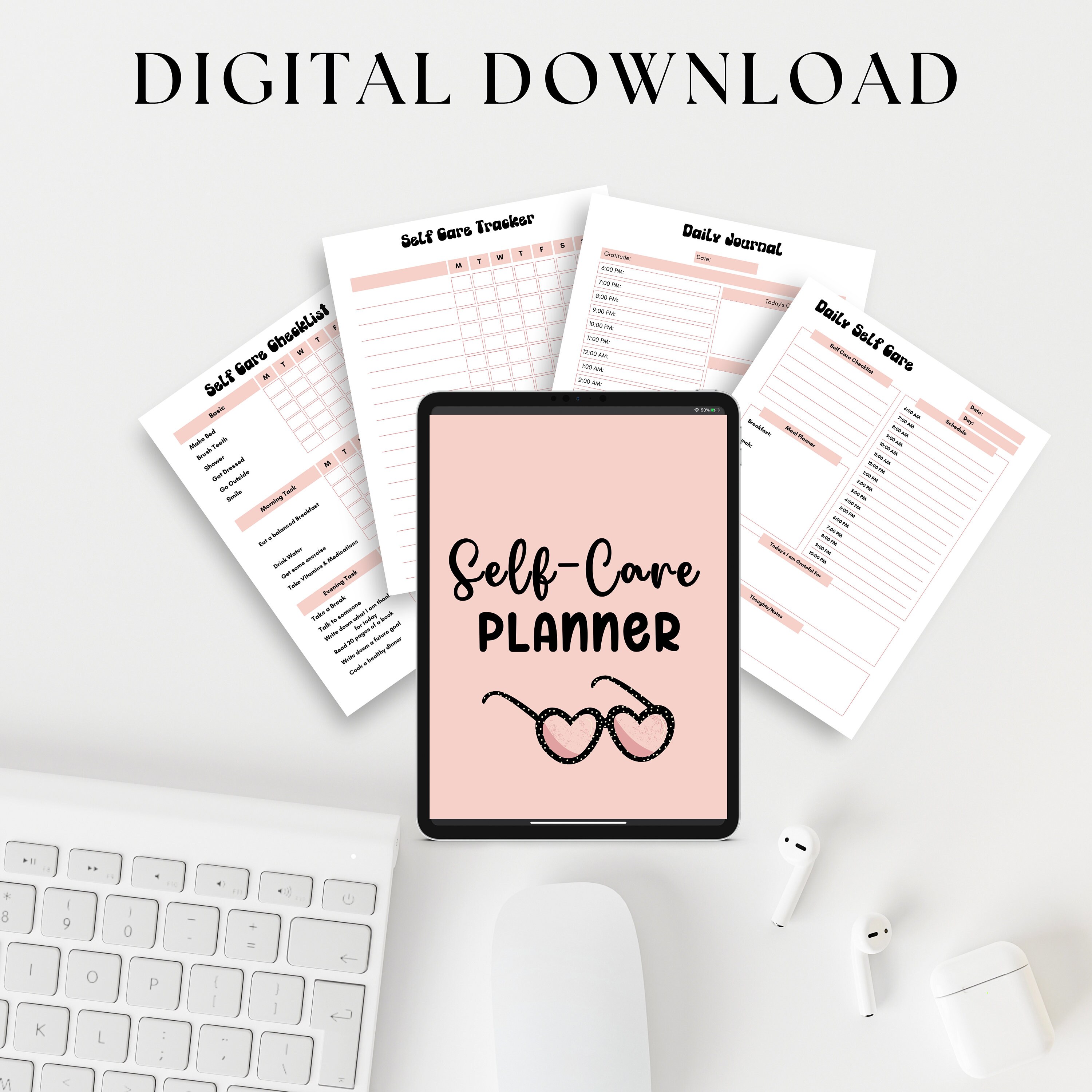 Printable Self Care Planner Printable Selfcare Planner Digital Selfcare ...