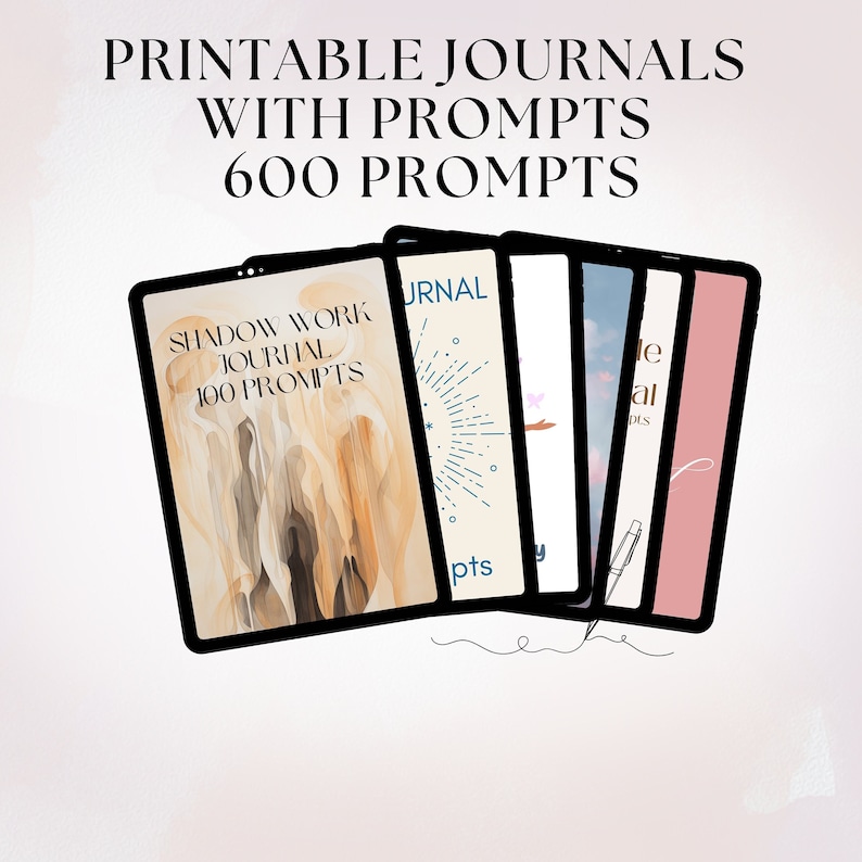 Printable Journals With Prompts Bundle, Digital Prompts Journal ...