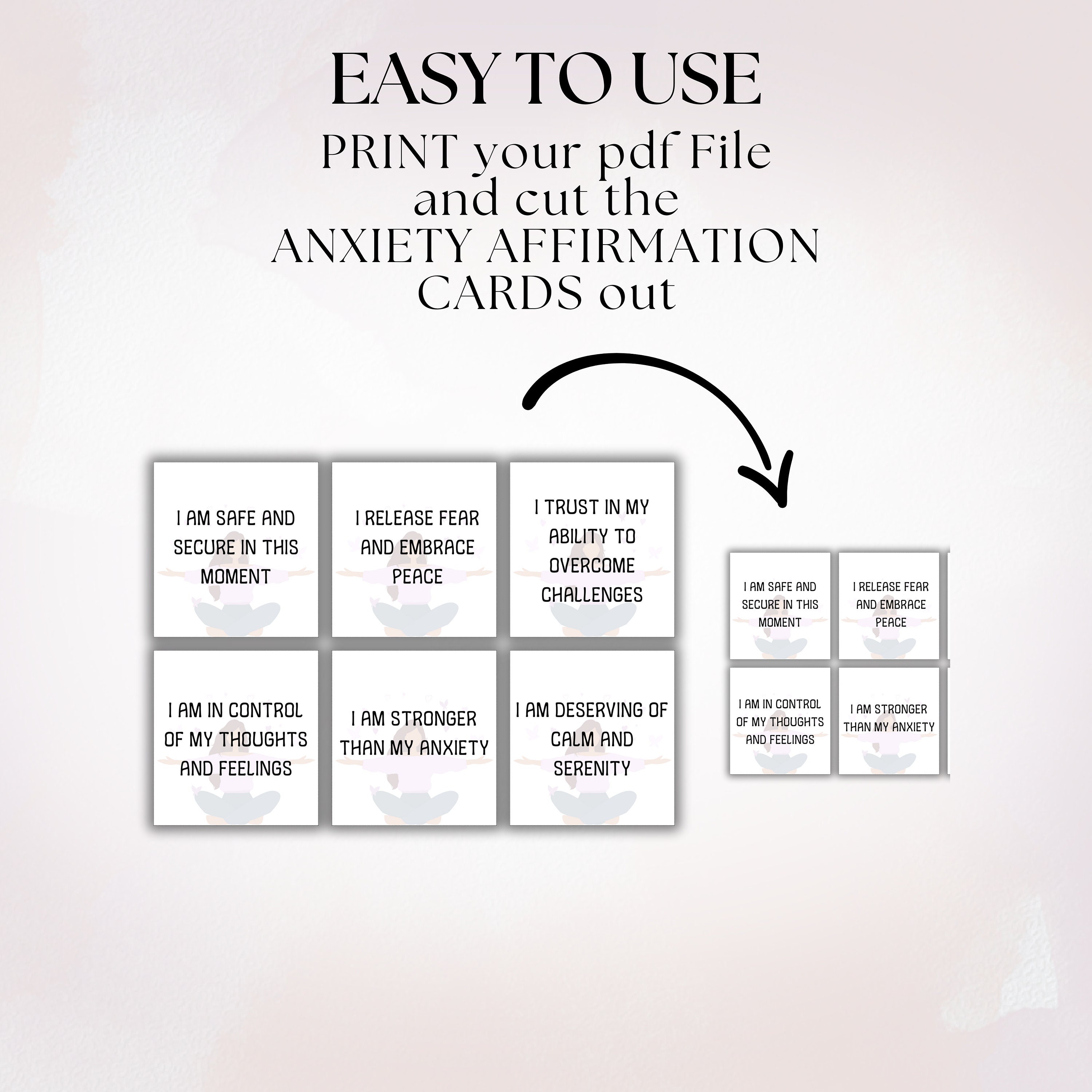 Anxiety Coping Cards Printable Mental Health Cards Printable Anxiety ...