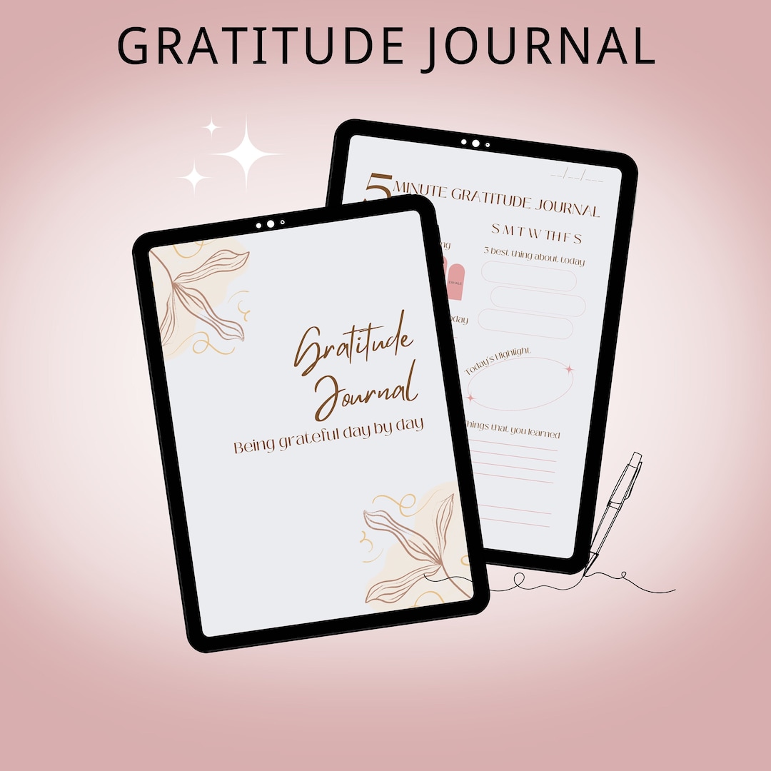 Printable Gratitude Journal Digital 5 Minute Journal Printable - Etsy
