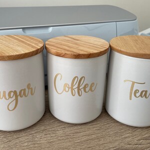 Tea Coffee Sugar Label | Jar Labels | Pantry Label | SVG File | PNG ...
