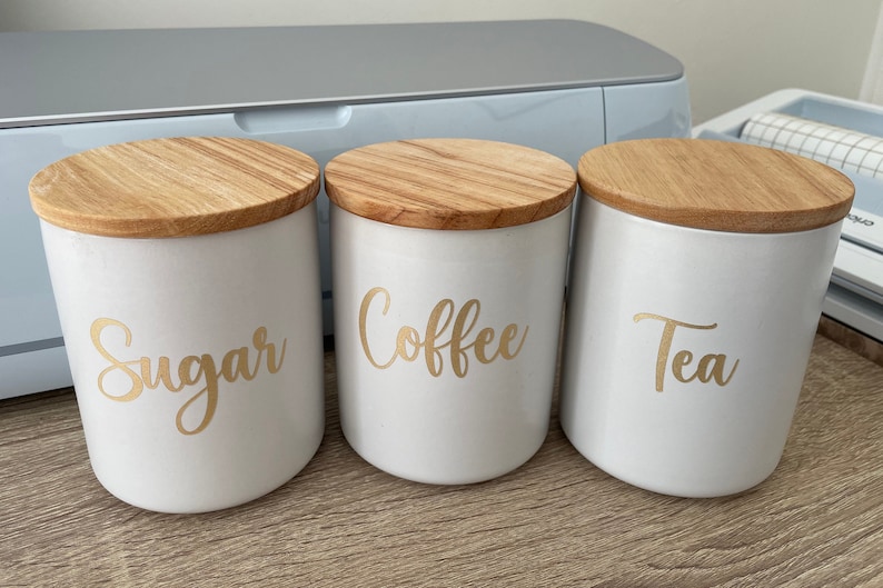 Tea Coffee Sugar Label | Jar Labels | Pantry Label | SVG File | PNG ...