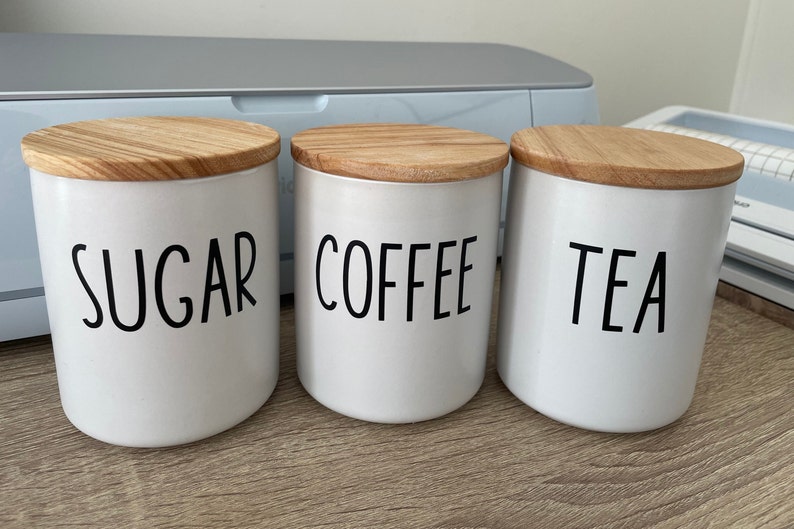 Tea Coffee Sugar Label | Jar Labels | Pantry Label | SVG File | PNG ...