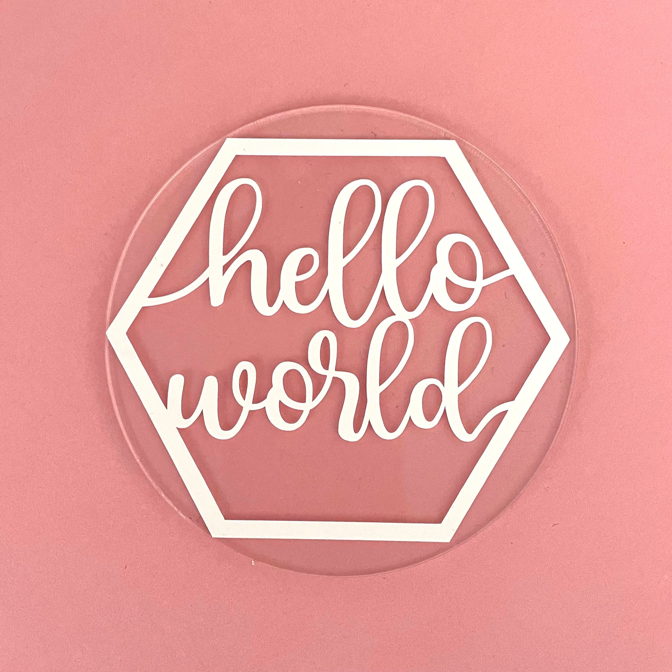 Baby Milestone Rounds Svg | Baby Announcement Svg | Hello World Svg ...