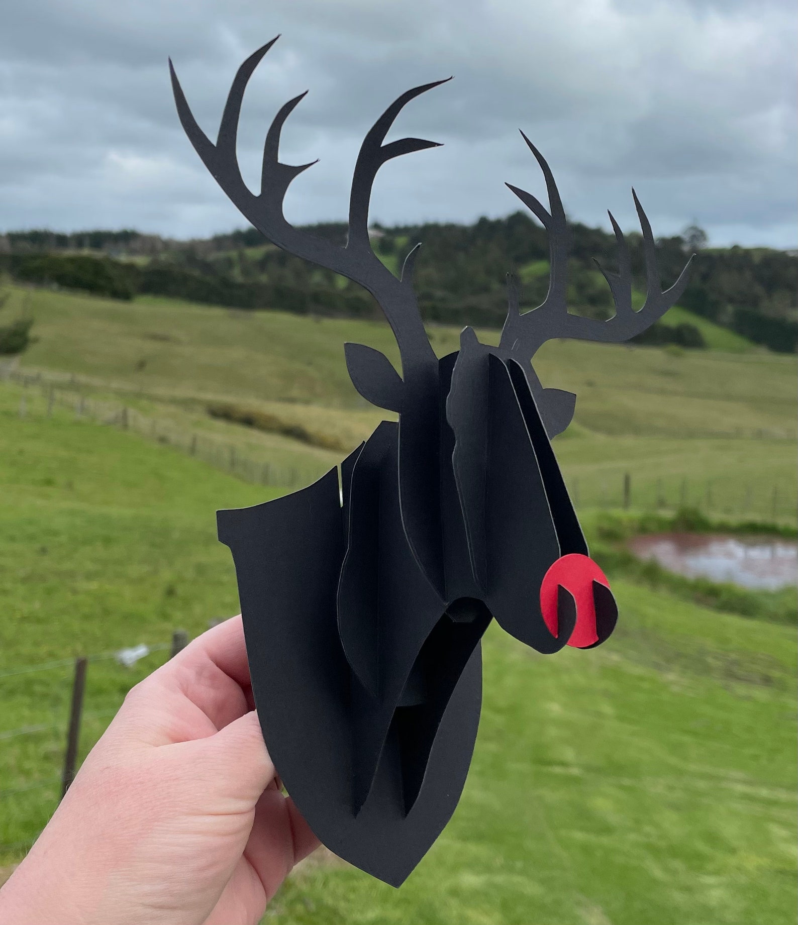 3D Deer Head Wall Mount | Stag Head Wall Mount | Stag Head Cut Out ...