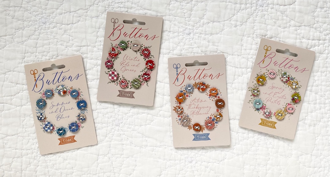 Tilda Fabric Covered Buttons From the Creating Memories Collection in ...