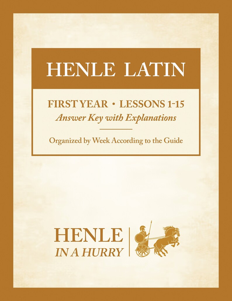 UPDATED PDF *digital File* Henle First Year Lessons 1-15 Teacher's ...