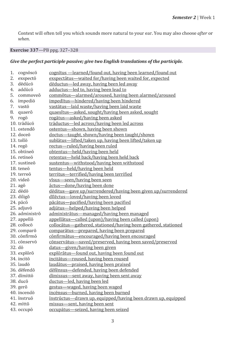 Second Semester UPDATED! PDF *digital File* Henle First Year Latin ...