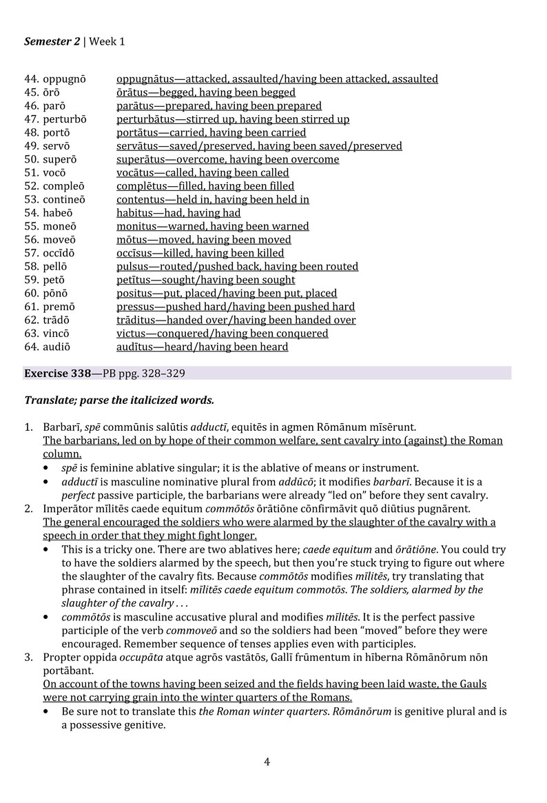 Second Semester UPDATED! PDF *digital File* Henle First Year Latin ...