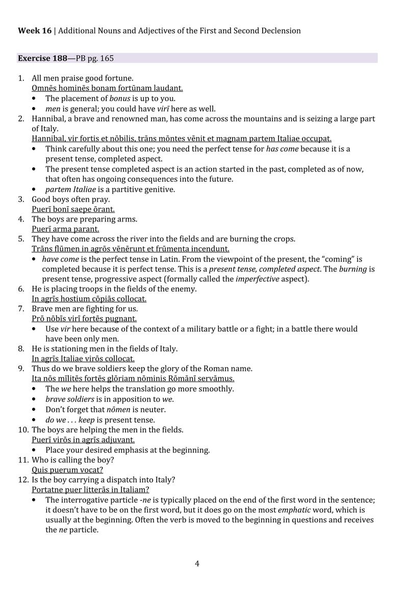 NEW---PDF Download Henle First Year Latin Answer Key (complete) Lessons ...