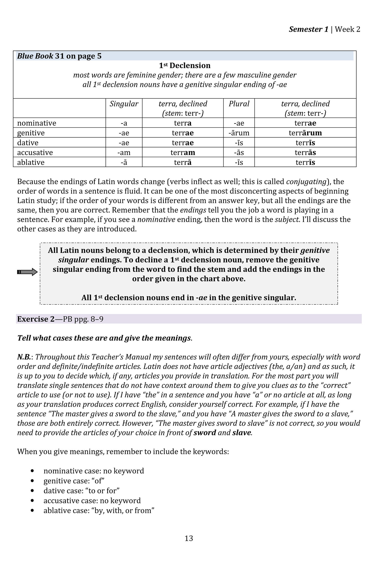 UPDATED PDF *digital File* Henle First Year Lessons 1-15 Teacher's ...