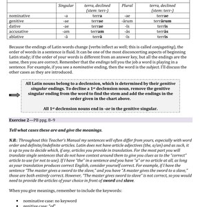UPDATED PDF *digital File* Henle First Year Lessons 1-15 Teacher's ...