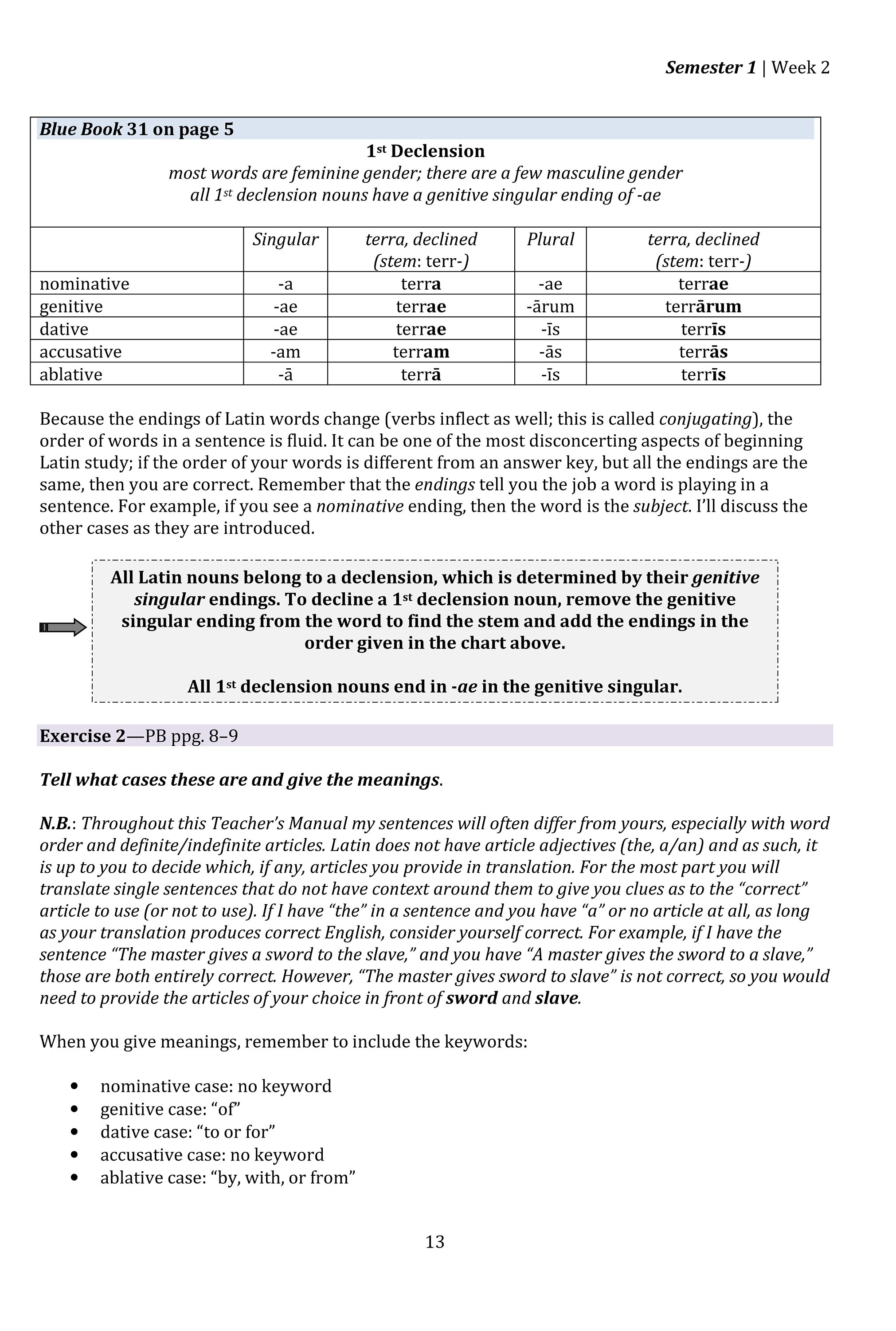UPDATED PDF *digital File* Henle First Year Lessons 1-15 Teacher's ...