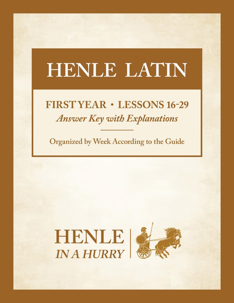 NEW---PDF Download Henle First Year Latin Answer Key (complete) Lessons ...