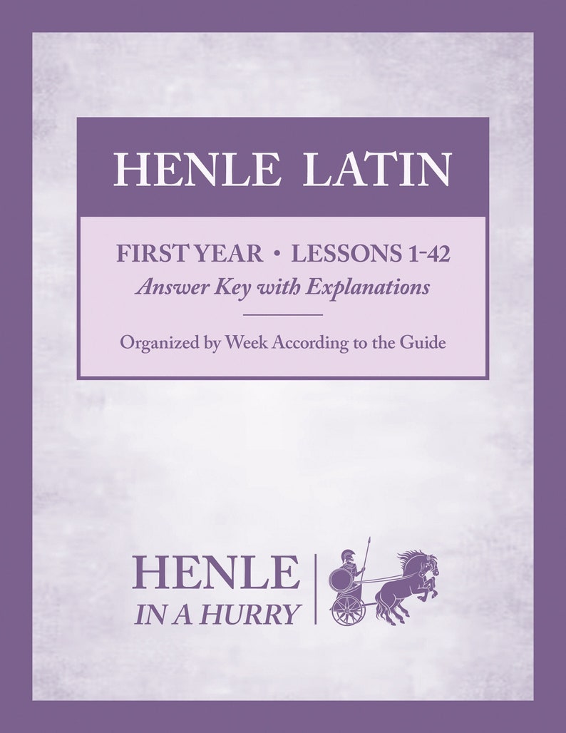 PDF *digital File* Henle First Year Latin Teacher's Manual and Answer ...