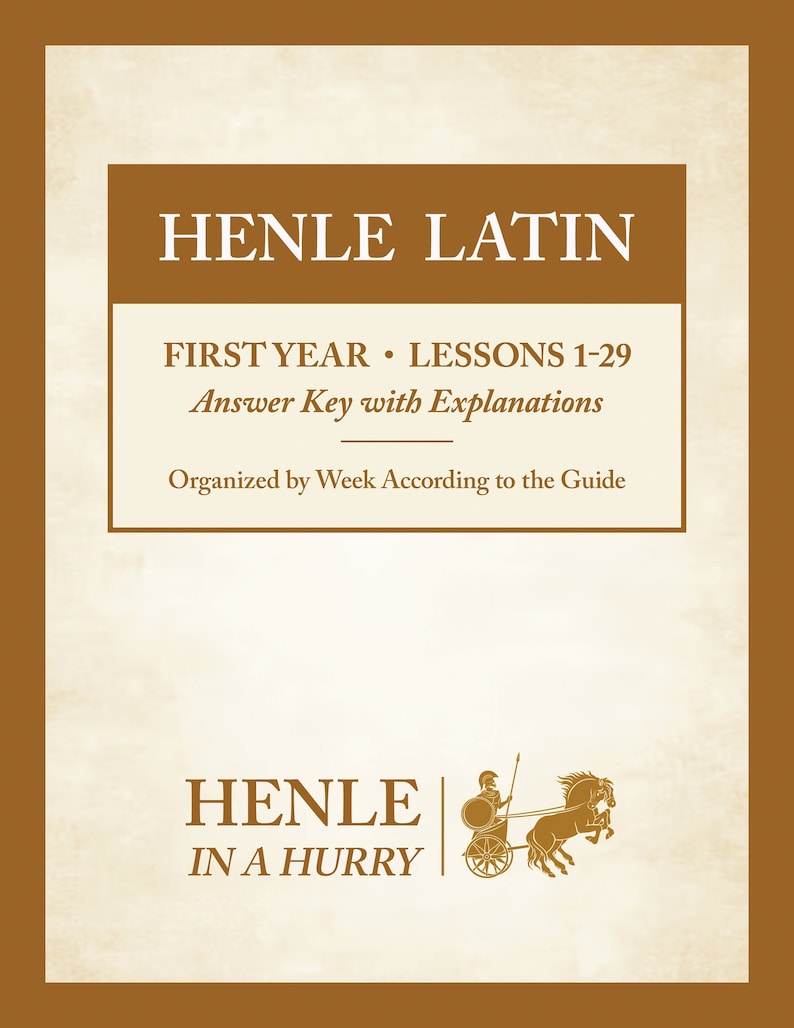 UPDATED PDF *digital File* Henle First Year Latin Teacher's Manual and ...