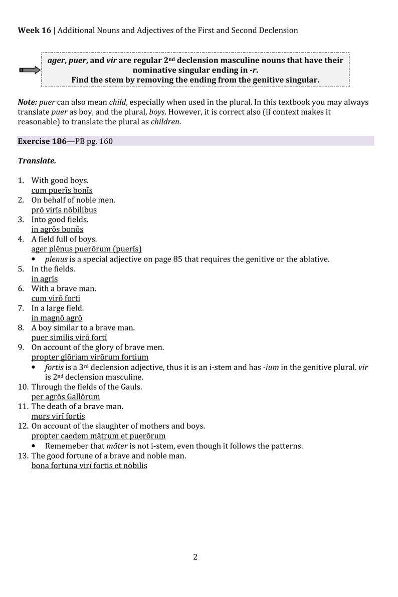 NEW---PDF Download Henle First Year Latin Answer Key (complete) Lessons ...