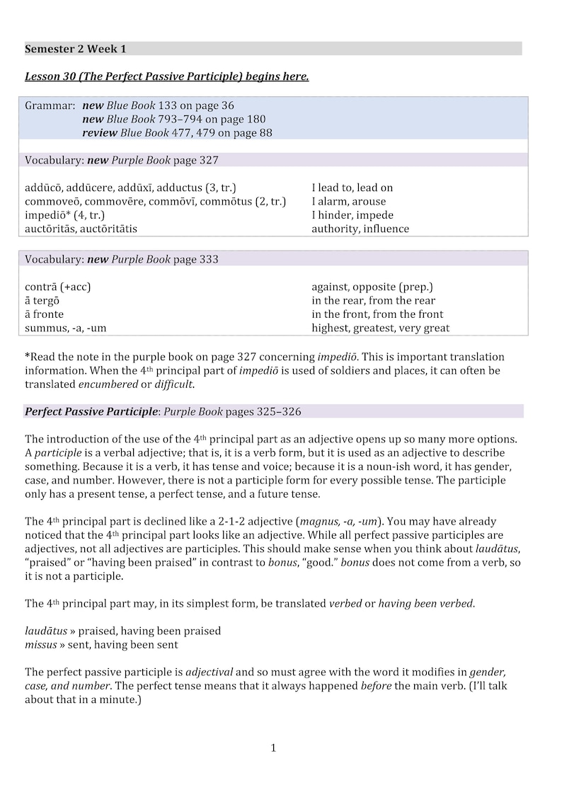 Second Semester UPDATED! PDF *digital File* Henle First Year Latin ...