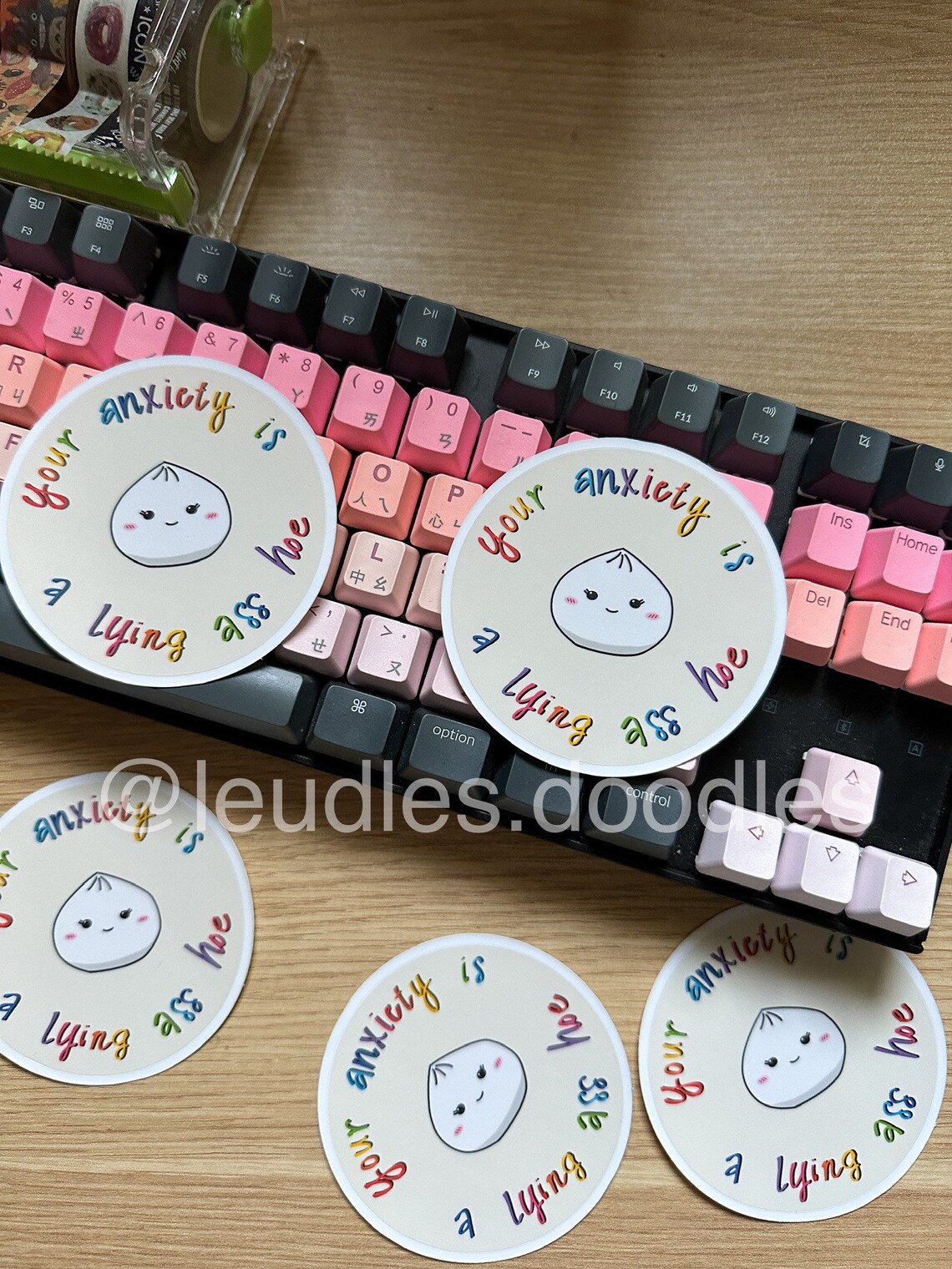 Your Anxiety is a Lying Sticker, Dumpling Sticker, Mental Health matte ...