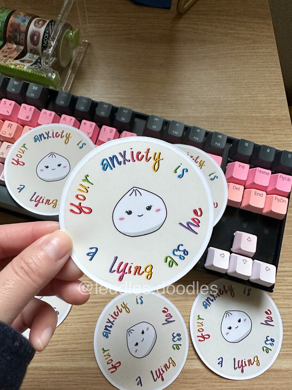 Your Anxiety is a Lying Sticker, Dumpling Sticker, Mental Health matte ...