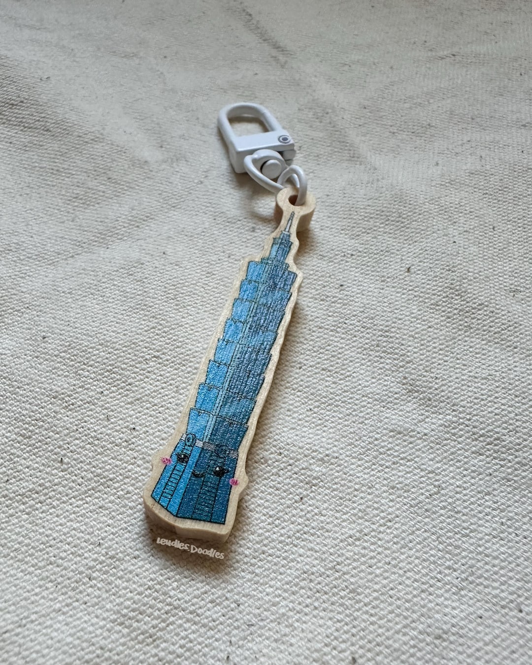 Taipei 101 Wooden Keychain, Wooden Charm (single-sided) - Etsy