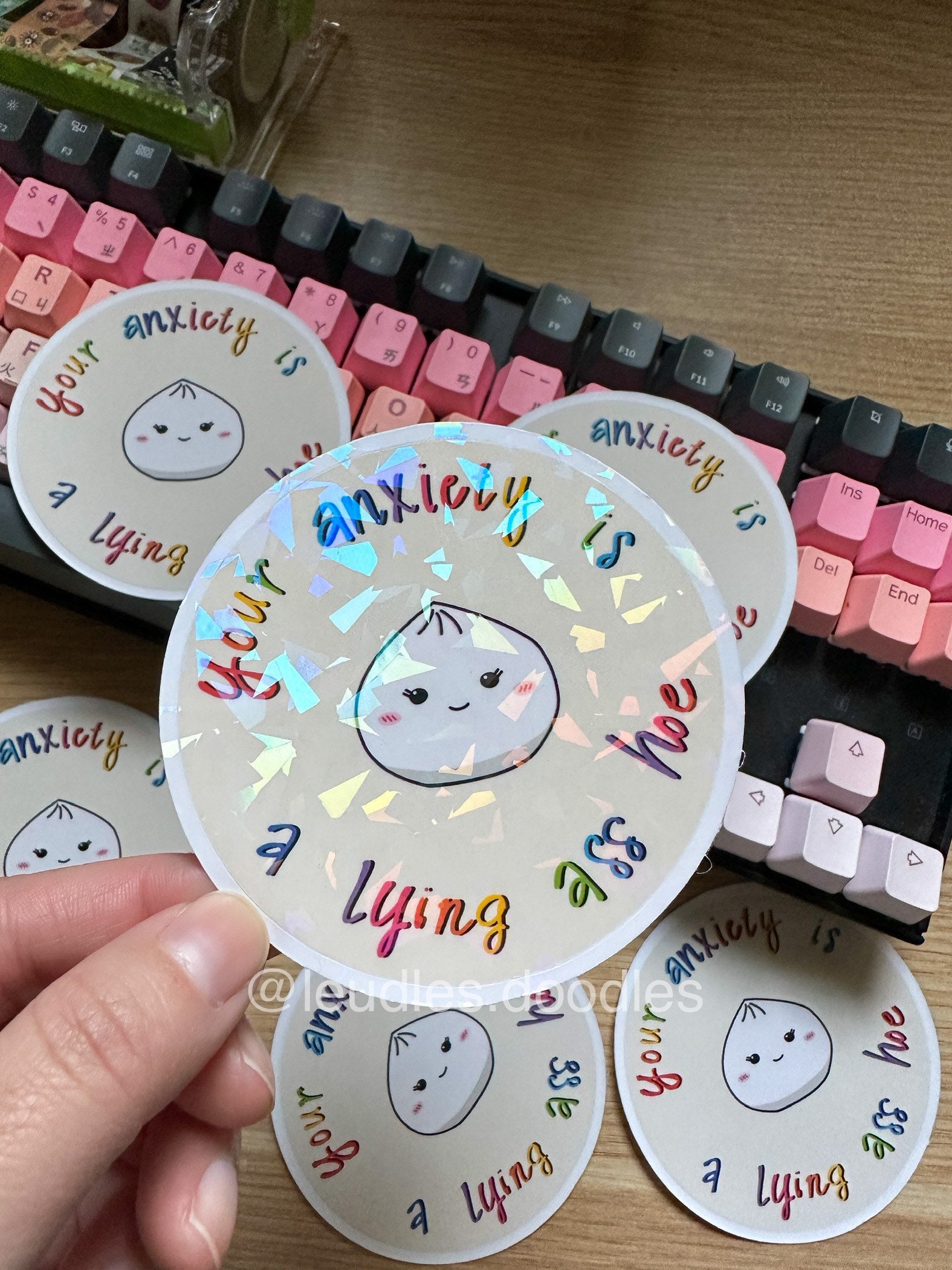 Your Anxiety is a Lying Sticker, Dumpling Sticker, Mental Health matte ...