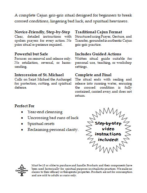 Traditional Uncrossing Ritual Kit - Remove Hexes, Curses, and Bad Luck ...