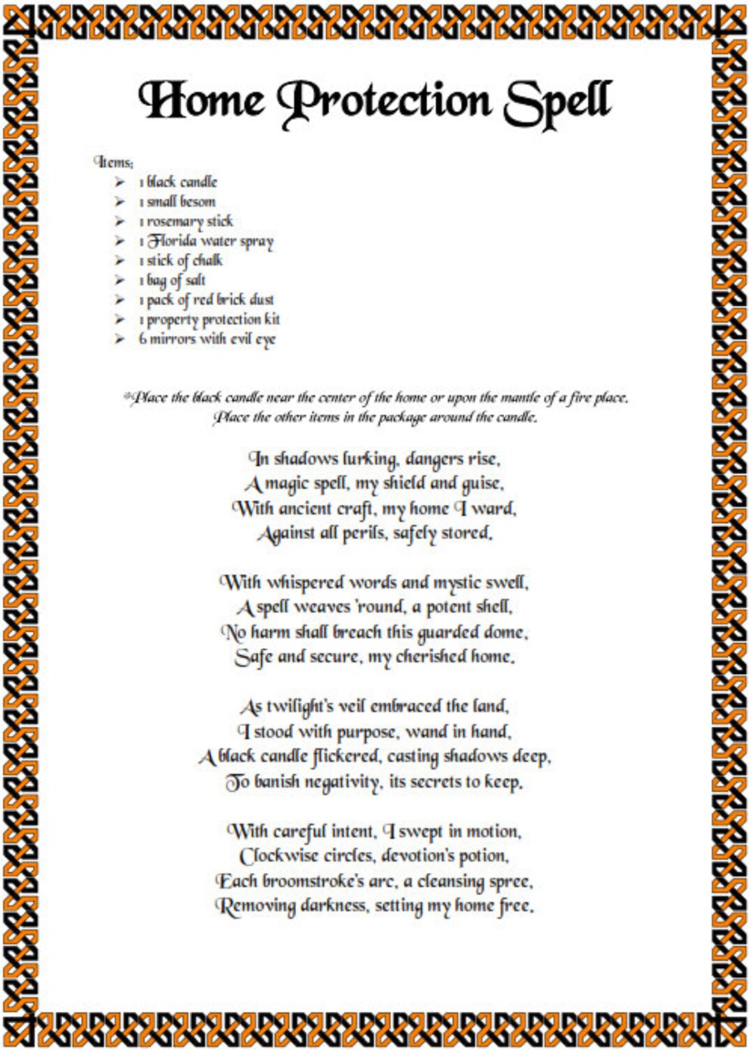 Home Protection Spell (PDF) - 24 Pages - Etsy