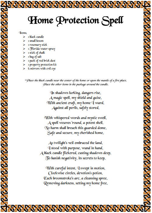 Home Protection Spell (PDF) - 24 Pages - Etsy