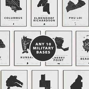 Custom Military Base Map Print - Set of 10 - Etsy