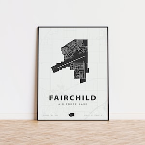 Fairchild Air Force Base Map Print - Etsy