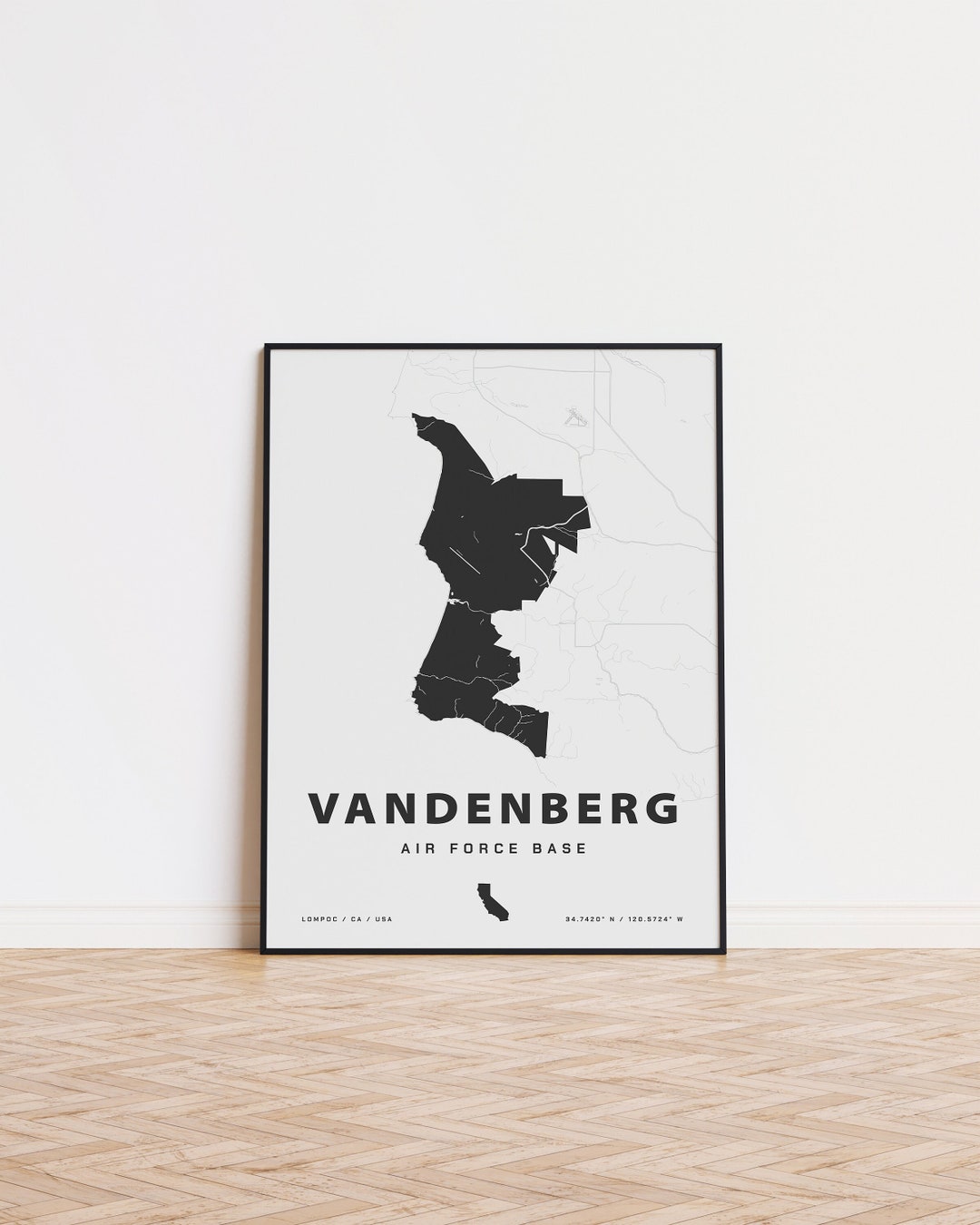 Vandenberg Air Force Base Map Print - Etsy
