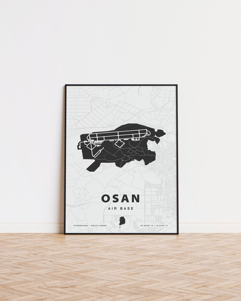 Osan Air Base Map Print - Etsy