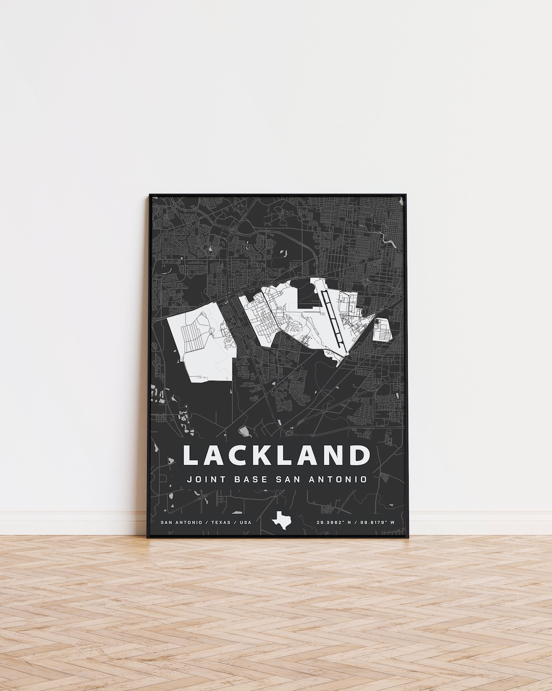 Lackland Air Force Base Map Print - Etsy