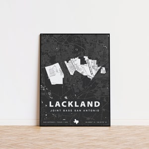 Lackland Air Force Base Map Print - Etsy