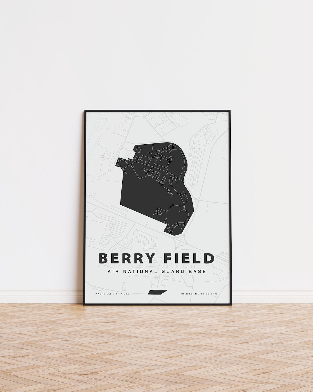 Berry Field Air National Guard Base Map Print - Etsy